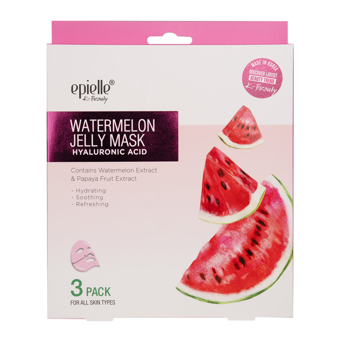 Epielle Watermelon & Hyaluronic Acid Jelly Mask | 3pk – Kareway