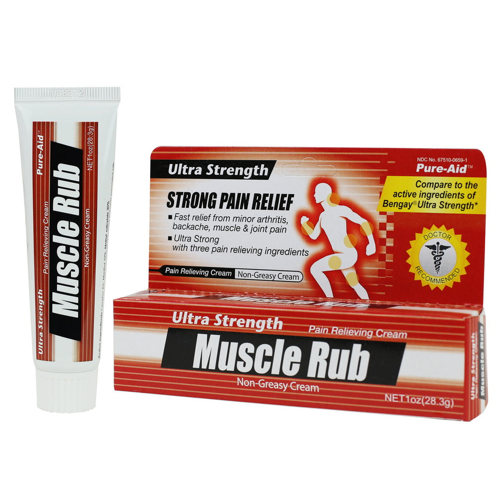 Pure-Aid Ultra Strength Muscle Rub Cream | 1oz – Kareway
